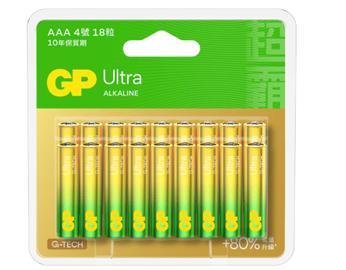 超霸 | 【Ultra】【特強 AAA】【18粒裝】AAA鹼性電池 電池 3A電池 | HKTVmall 香港最大網購平台