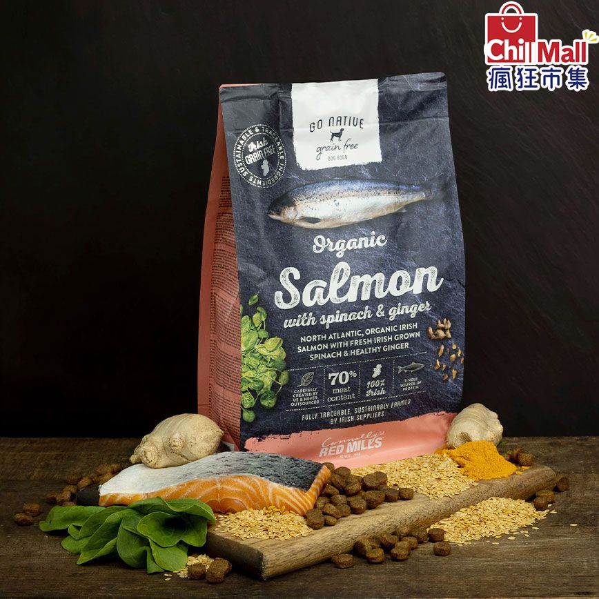 GO NATIVE | Ireland Adult Salmon with Spinach and Ginger (SMALL KIBBLE ...