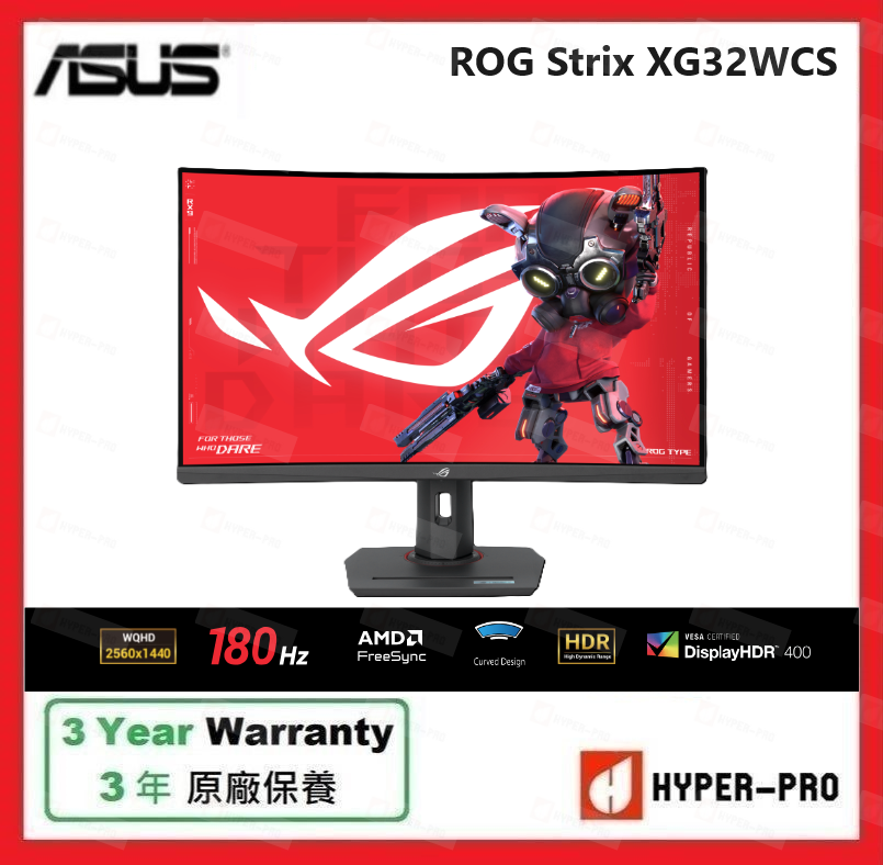 華碩 | ROG Strix XG32WCS 31.5 2K QHD 1ms 180Hz USB Type-C 電競 顯示器 ...