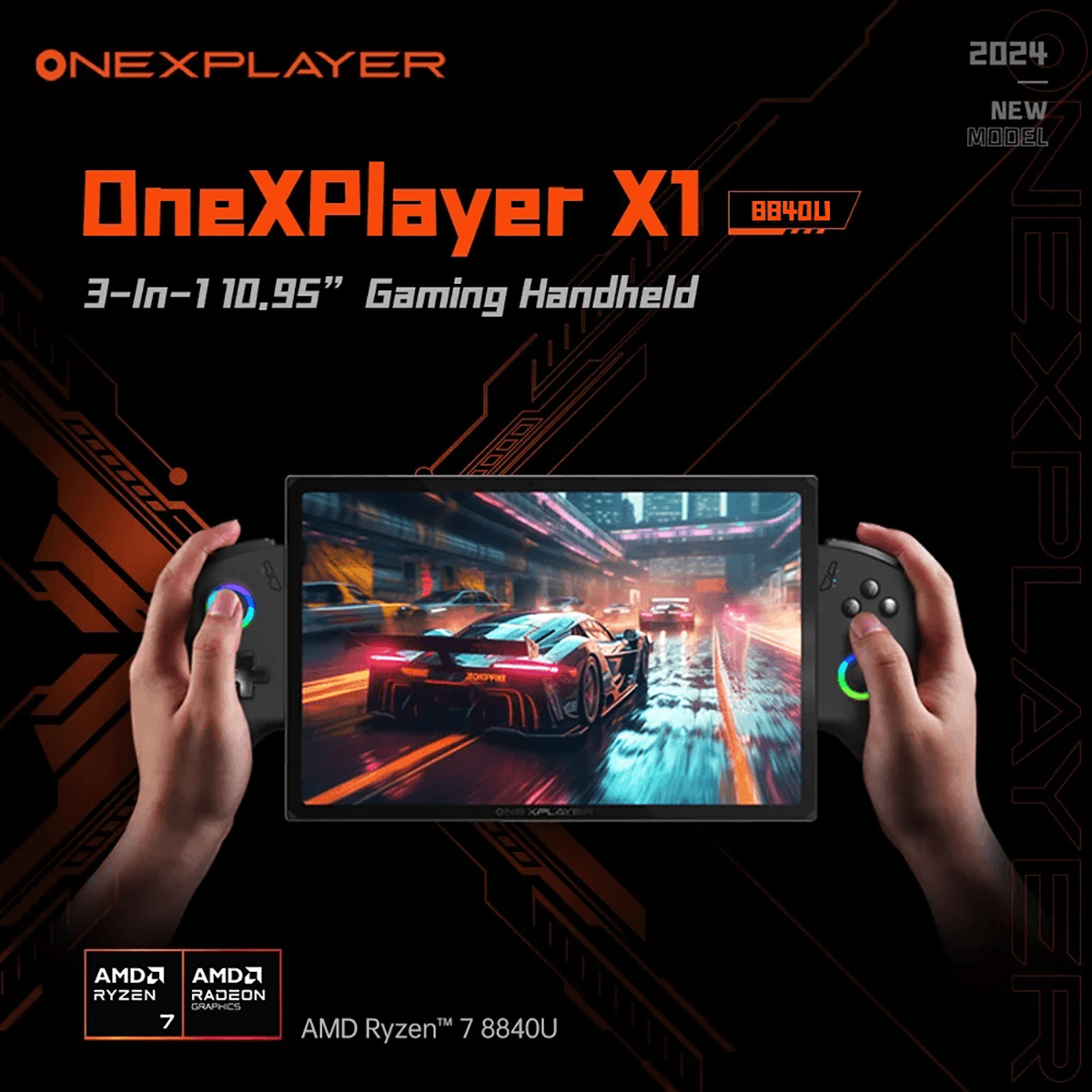 ONEXPLAYER | ( ONEXPLAYER X1 ) AMD Ryzen™ 7 8840U 10.95'' 3-In-1 Gaming ...