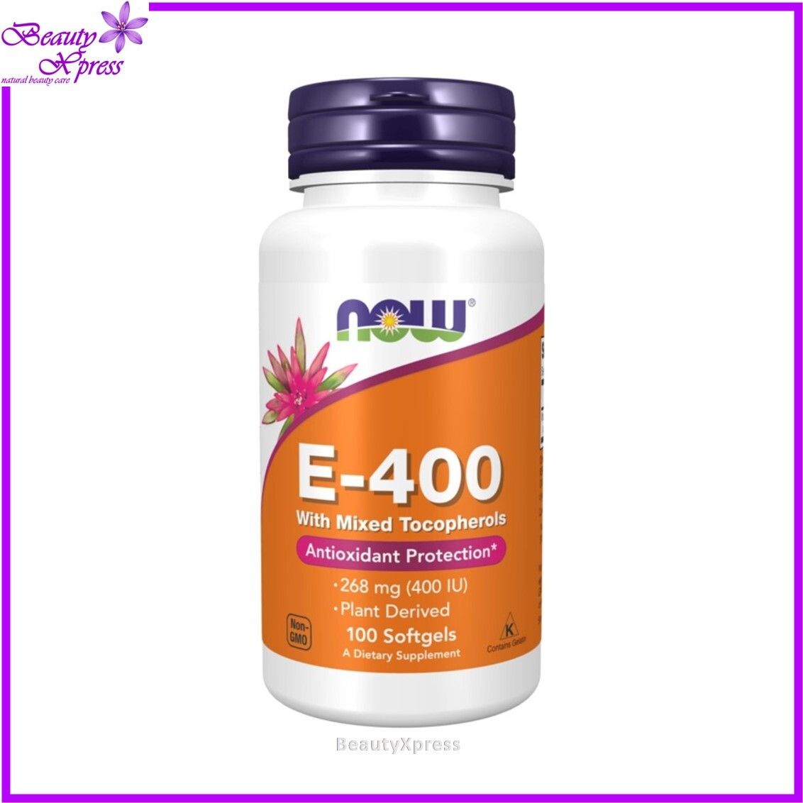NOW Foods | E-400 含混合生育酚 268 毫克（400 國際單位）100 粒軟凝膠 [原裝平行進口] 此日期前最佳:2028年 ...