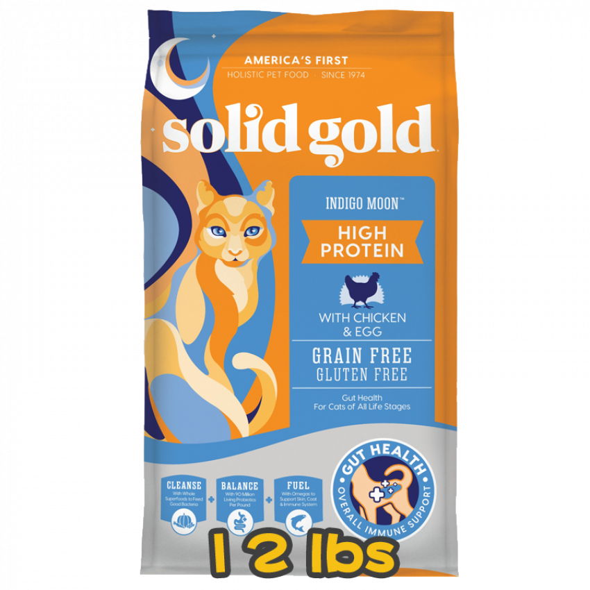 Solid Gold | 無穀物抗敏雞肉雞蛋味全貓乾糧 12lbs | HKTVmall 香港最大網購平台