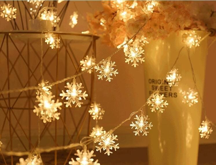 A1 | 20 LED Snowflake String Lights 300cm Christmas Decoration 1 Set ...