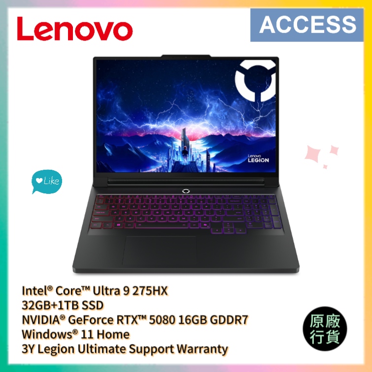 Lenovo | Legion Pro 7 Gen 10 16 (ICore Ultra 9 275HX/32GB+1TB SSD/RTX ...