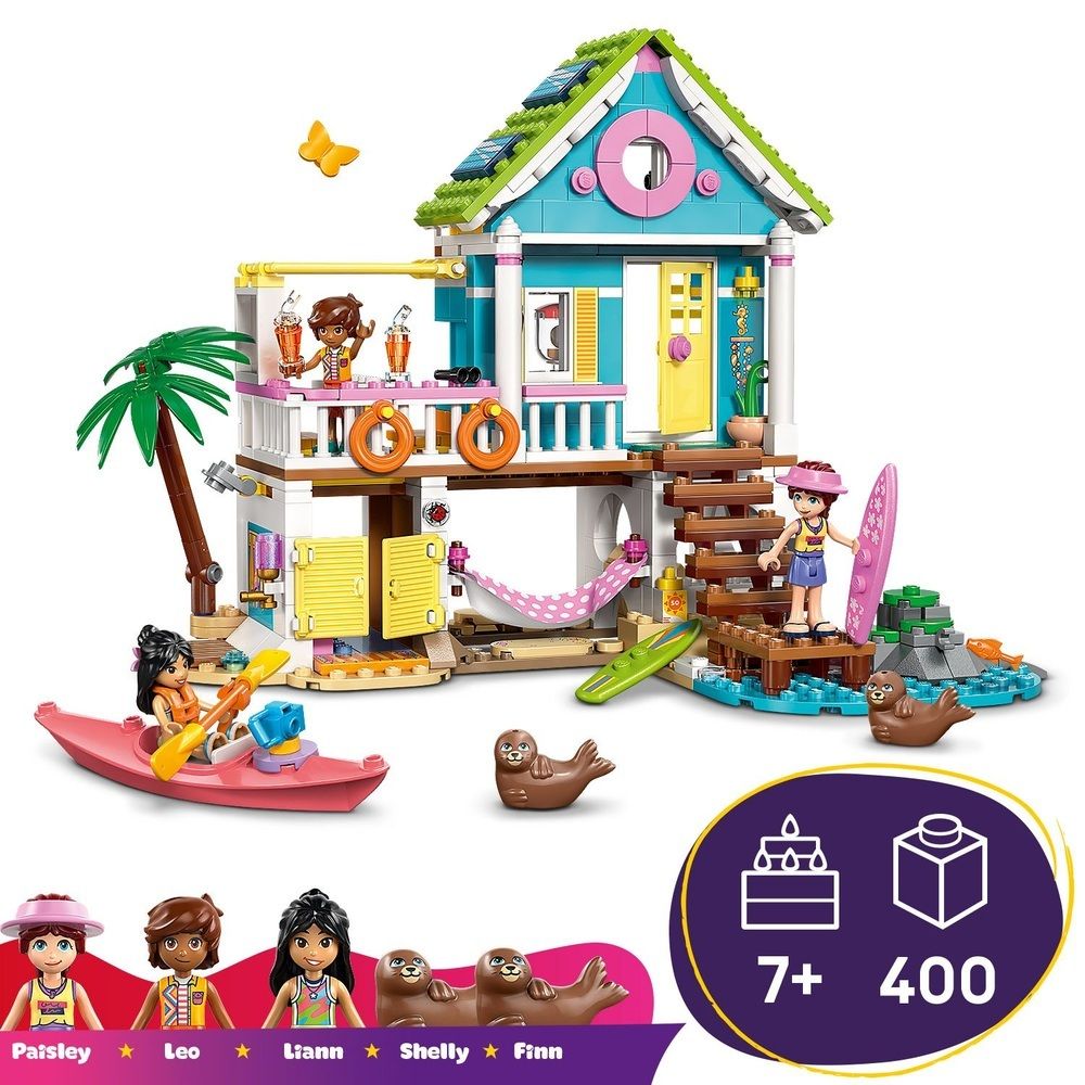 LEGO | LEGO® Friends 42699 Beach House with Seals (Animal Toy,Play ...