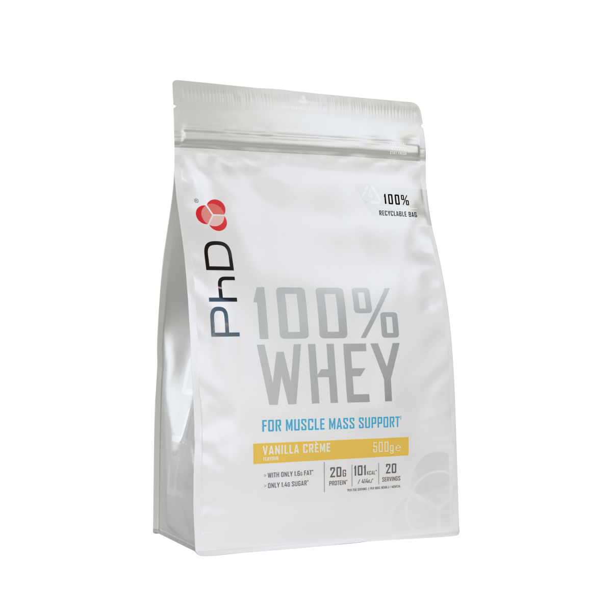 PhD | 100%乳清蛋白粉 - 雲喱拿味 500g | HKTVmall 香港最大網購平台