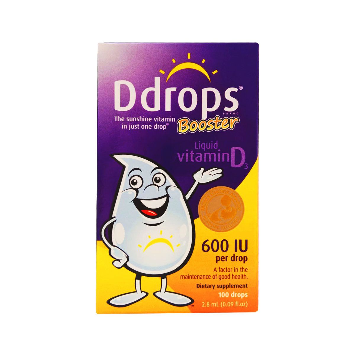 Baby Ddrops | D drops 維他命D3滴劑 600IU 100滴 2.8ml (平行進口) | HKTVmall 香港最大網購平台