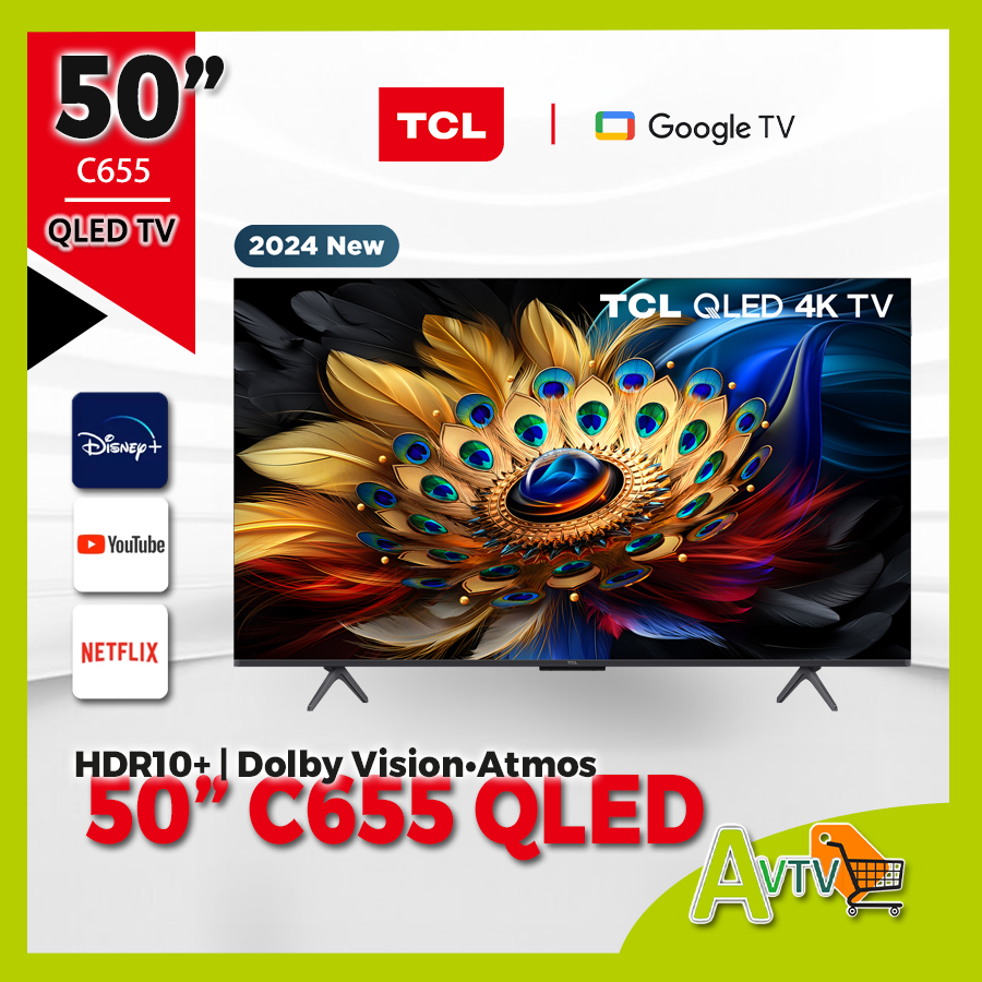 TCL | TCL 50 50C655 4K QLED TV (送 藍牙耳筒, 掛牆架) 4K高清智能電視 C655 (2024 ...
