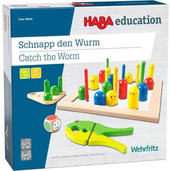 HABA | 捉蟲蟲遊戲 Catch the Worm A tricky Peg Game | HKTVmall 香港最大網購平台