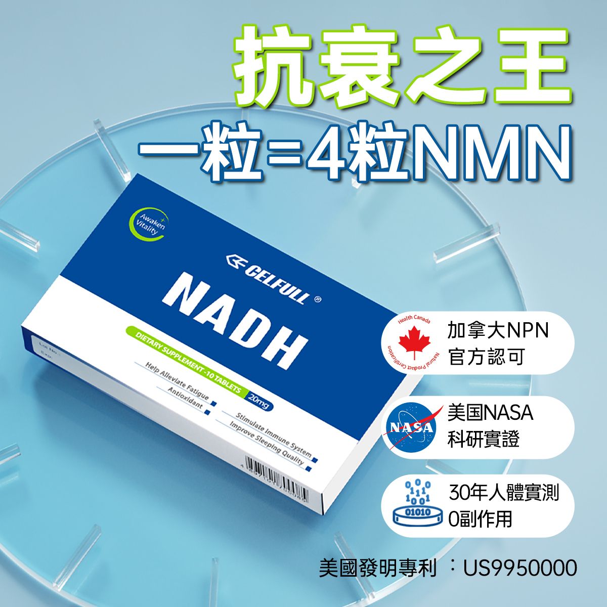 CELFULL | 【10粒装】賽立復NADH增強型NMN比 NMN 更有效 力活元NADH線粒體素逆齡補充劑抗衰老NAD+ 延緩衰老 改善睡眠 提升精力 提升免疫力 增強體力 紓緩長新冠症狀 ...