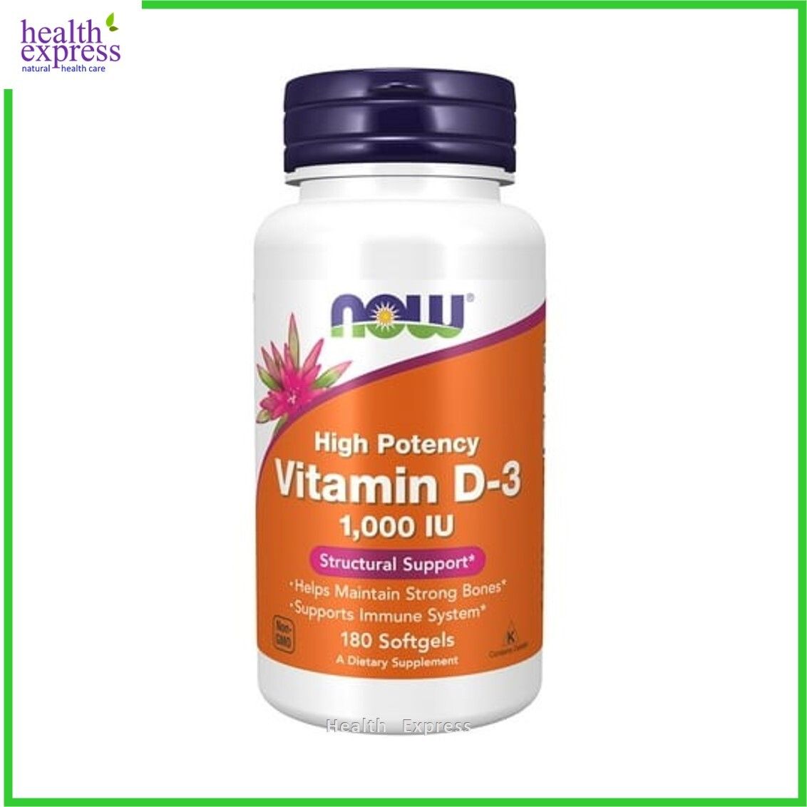 NOW Foods | 高效維他命D3 1000IU 180粒 骨骼健康 (包裝隨機提供) [原裝平行進口] 此日期前最佳:2028年08月31日 | HKTVmall 香港最大網購平台