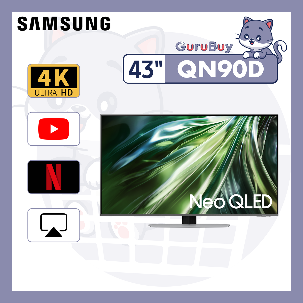 Samsung | 43 Neo QLED 4K QN90D 智能電視 QA43QN90DAJXZK 43QN90D | HKTVmall ...