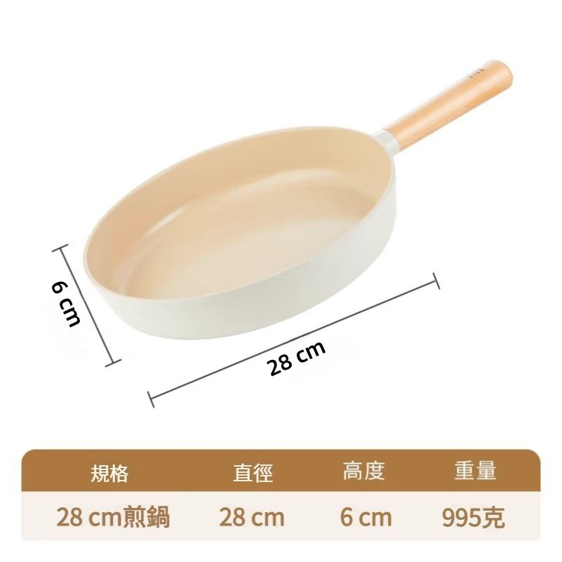 Neoflam | fika series 28cm frying pan ceramic non-stick pan for induction cooker and gas stove ...