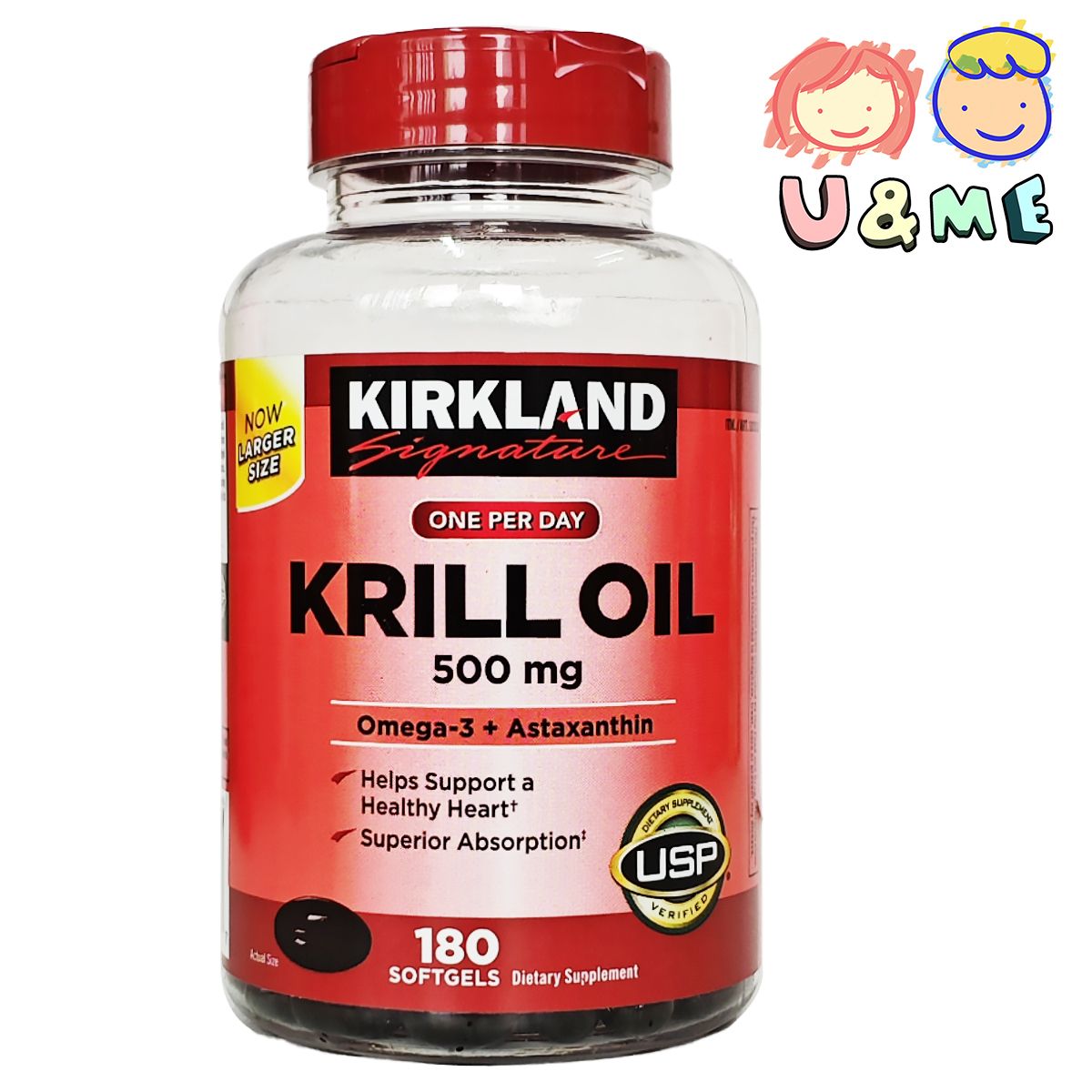Kirkland Signature | Krill Oil 500mg 180 Softgels [06687] (Parallel ...